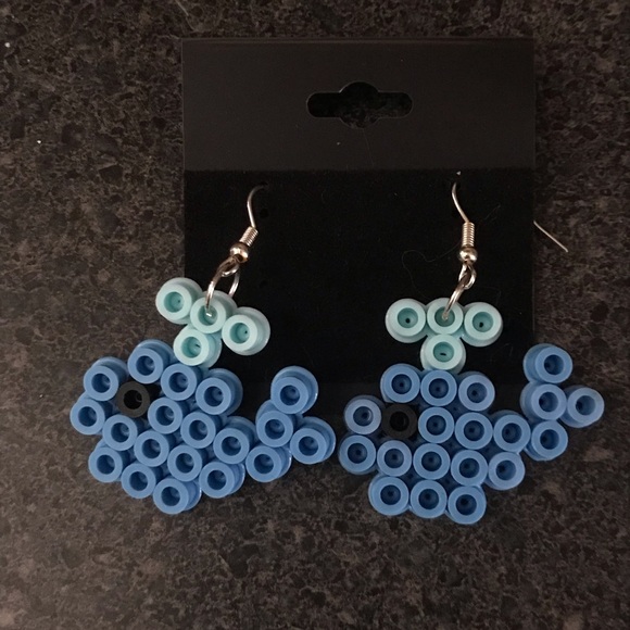 Jewelry | Handmade Whale Perler Bead Earrings | Poshmark